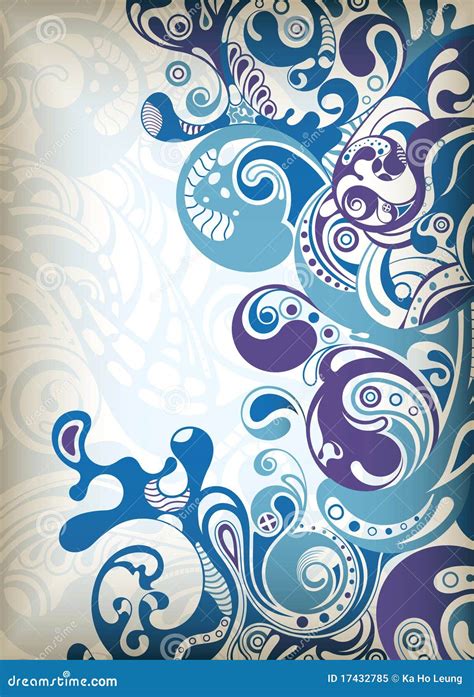 Abstract Flowing Wave Design Layout Vector Background Cartoondealer