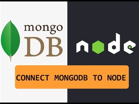 Connect MongoDB to Node.js - YouTube