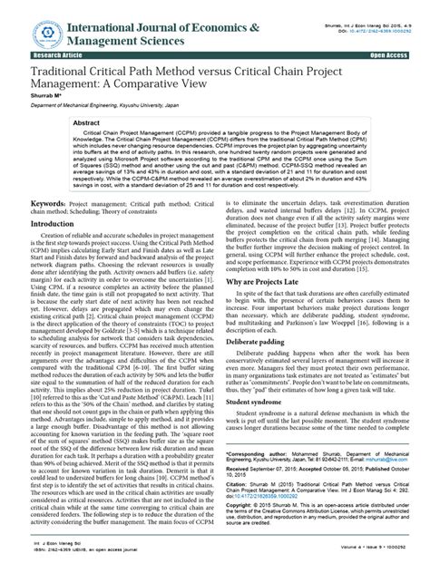Jurnal Traditional Cpm Vs Ccpm Pdf Jurnal Traditional Cpm Vs Ccpm Pdf