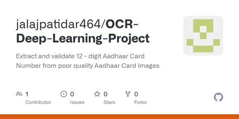 Github Jalajpatidar464 Ocr Deep Learning Project Extract And Validate 12 Digit Aadhaar Card