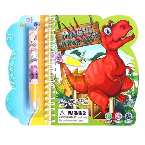 Книжка для рисования водой «Динозавры с маркером продажа цена в Алматы Раскраски от