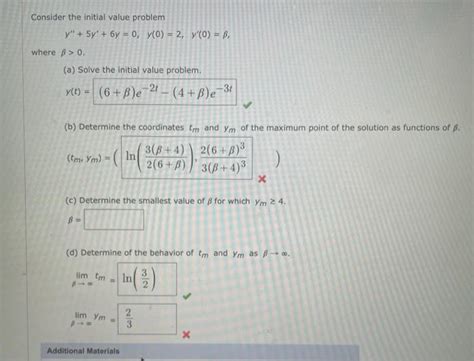 solved consider the initial value problem y 5y 6y 0