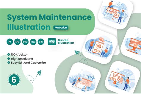 System Maintenance Illustration Design Graphic By Alwi Chabib Creative Fabrica