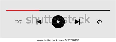 Audio Video Player Progress Loading Bars Stock Vector Royalty Free Shutterstock