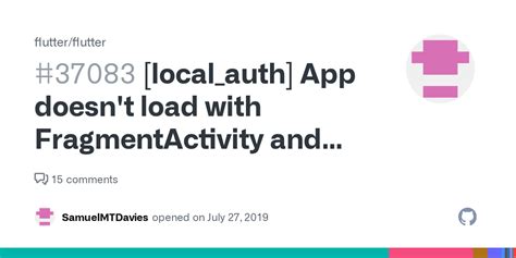 Localauth App Doesnt Load With Fragmentactivity And Doesnt Work Without It · Issue 37083