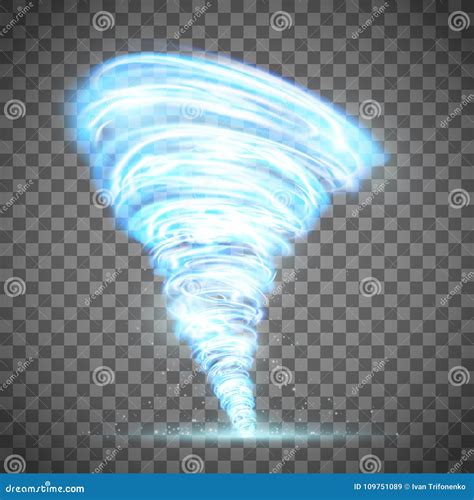 Glowing Tornado With Lightning Stock Vector Illustration Of Spiral