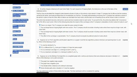 Nptel Design And Analysis Of Algorithms Week 4 Quiz Youtube