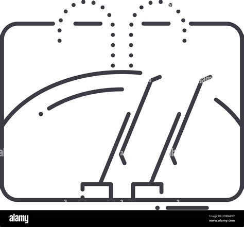 Wiper Icon Linear Isolated Illustration Thin Line Vector Web Design Sign Outline Concept