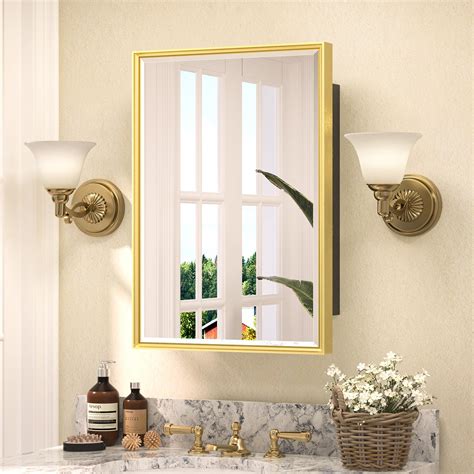 20 Inch Medicine Cabinet With Mirror Stylish Storage For Home And Clinic