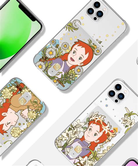 디핏 아이폰 빨강머리앤 꽃과앤 디자인 클리어 에어쿠션 카드 젤리 추억의 빨간머리앤 감성케이스 커플 우정 케이스 화면보호 지문 스크래치 보호 방지 휴대폰케이스