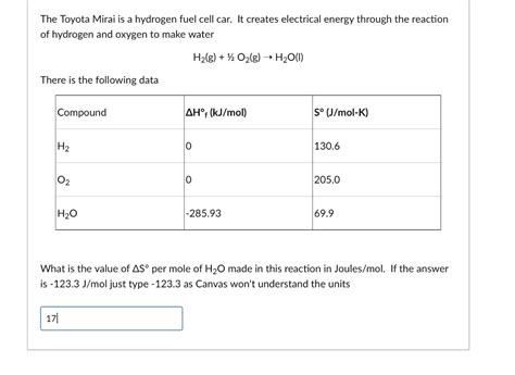 solved use the following data to calculate Δs∘ for the