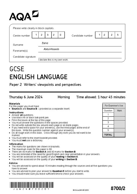 AQA English Language Paper 2 Q5 Article Writing On Career Choices Studocu