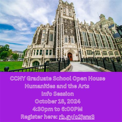 Ccny Graduate Open House Ccny English Department