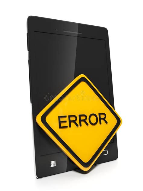 Mobile Phone With A Sign Error Stock Illustration Illustration Of Circle Data 28406938