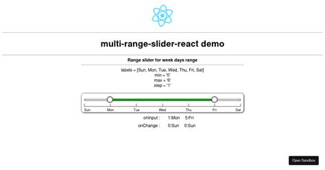 Multi Range Slider React Examples CodeSandbox