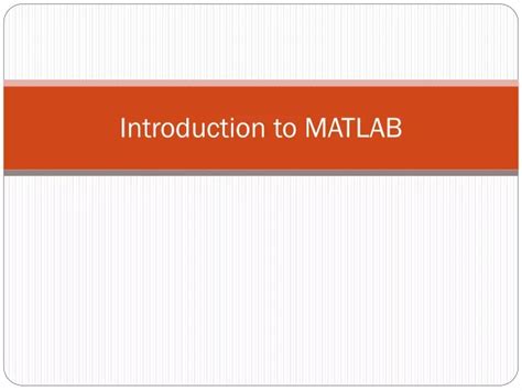 PPT Introduction To MATLAB PowerPoint Presentation Free Download ID