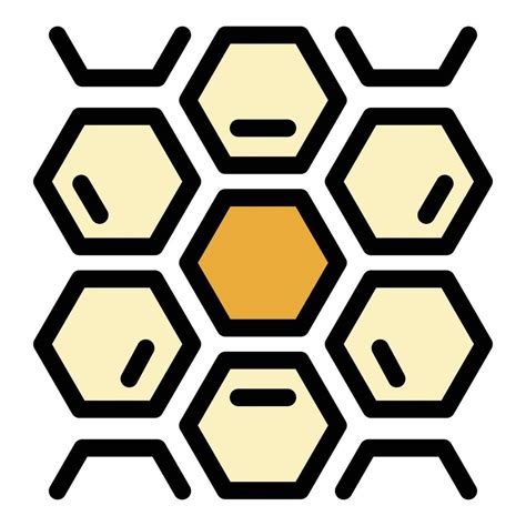 Vector De Contorno De Color De Icono De Panales 15889292 Vector En Vecteezy