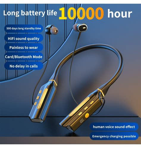 목걸이이어폰 넥이어폰 무선 블루투스 마그네틱 스포츠 러닝 밴드 소음 10000mah 10000 시간 재생 티몬