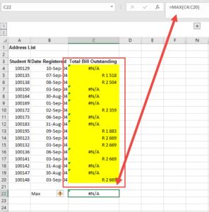 Find The Max Number Ignoring Errors In Excel AuditExcel Co Za