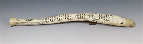 Carved Bone Cribbage Board Mar 26 2023 Hartzells Auction Gallery Inc In Pa