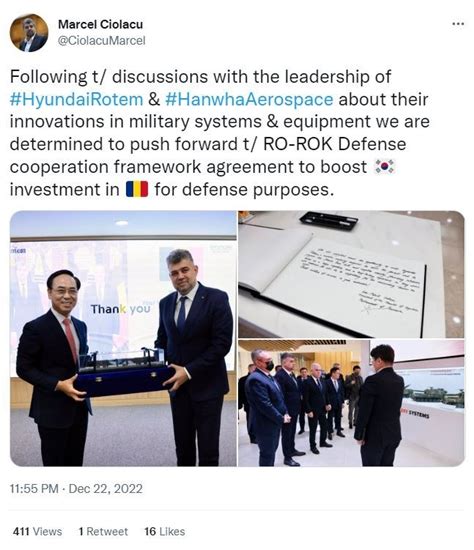 한화에어로·현대로템 루마니아 軍 현대화 사업 참여 타진