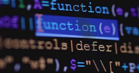 4k Close Up Shot Programming Tag Code On Pc Monitor Scroll Down