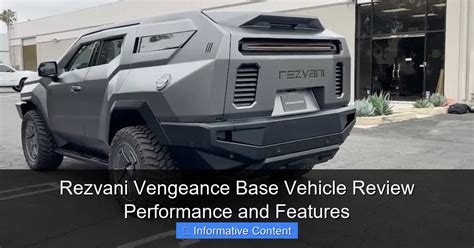 Rezvani Vengeance Base Vehicle Review Performance And Features