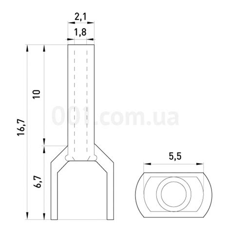 Наконечник втулочный изолированный на 2 провода 2×0 75 мм² синий упаковка 100 шт E Terminal