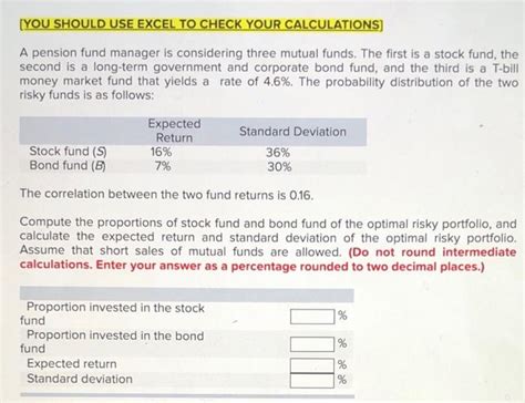 Solved [YOU SHOULD USE EXCEL TO CHECK YOUR CALCULATIONS] A | Chegg.com