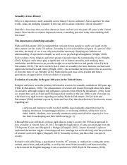 U D Sexuality Across History Docx Sexuality Across History Why Is It Important To Study