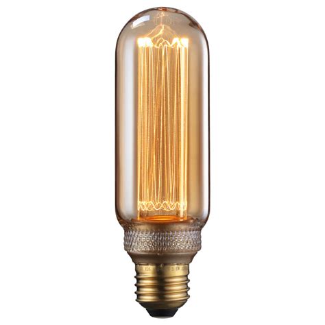 Torchstar Dimmable W Led T Tubular Edison Bulb E Base Ul Listed Amber Glass K
