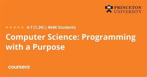 Computer Science Programming With A Purpose Coursera