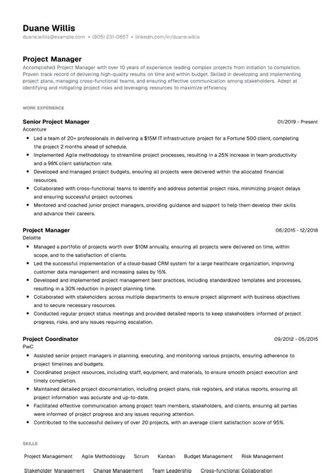 20 Project Manager Resume Examples Writing Guide
