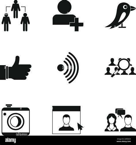 E Mail Icons Set Simple Style Stock Vector Image And Art Alamy