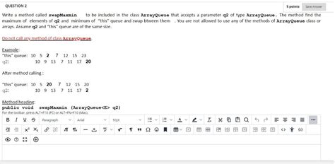 solved question 2 5 points save answer write a method called