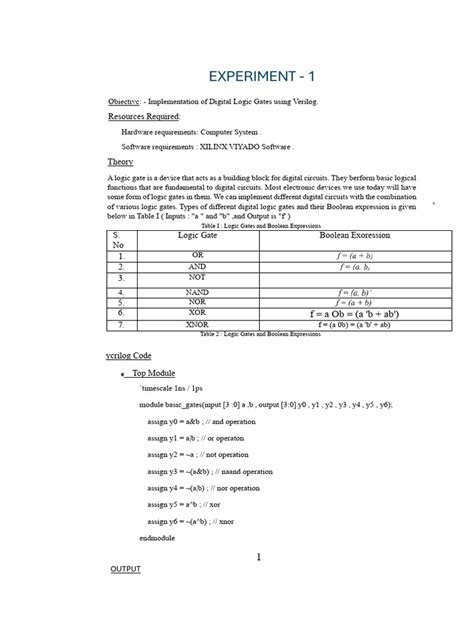 Experiment 1 | PDF