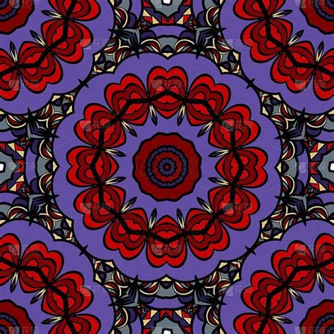 花色装饰装饰品。现代的几何图案。无缝的矢量图。