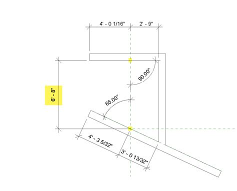 Measure Between Horizontal And Inclined Wall Autodesk Community