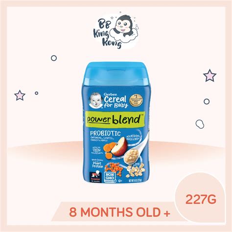 Bb King Kong Gerber Powerblend Probiotic Cereal Oatmeal Lentil 227g