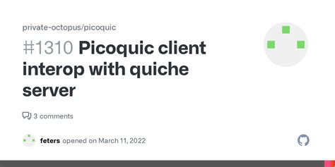 Picoquic Client Interop With Quiche Server · Issue 1310 · Private