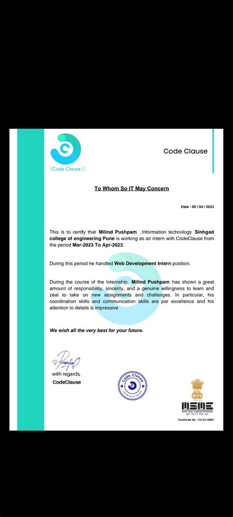 Milind Pushpam On Linkedin Internships