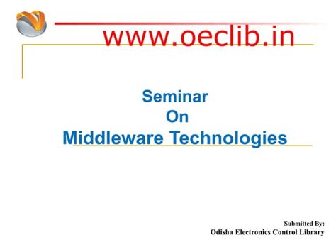 Middleware Technologies Ppt Pptx Information Services Industry