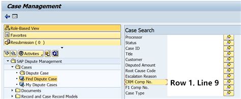 sap abap central customized fields in dispute management of fscm
