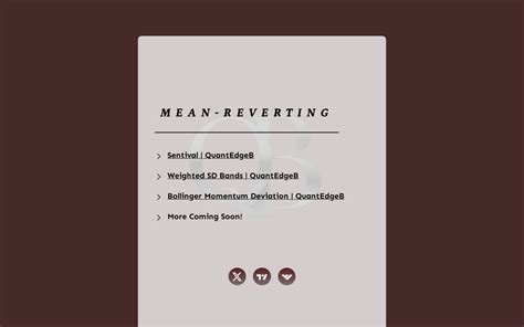 Mean Reverting