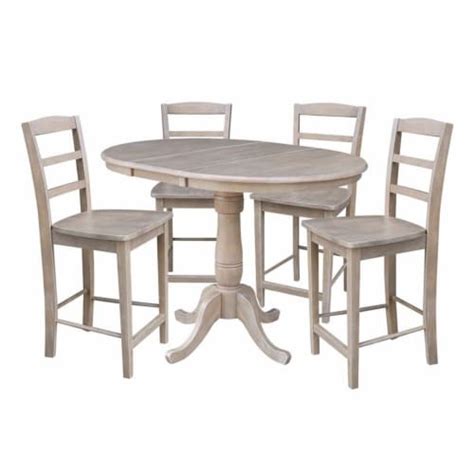 36 Round Extension Dining Table With Four Counter Height Stools 1 Kroger