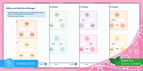 Addition And Subtraction Arithmagons Ages 9 10 Twinkl