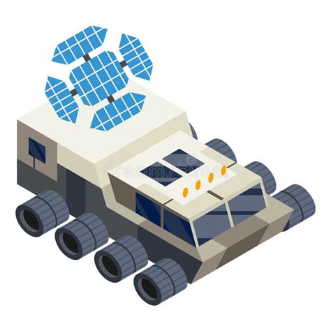 Space Element Isometric Lunar Rover Space Exploration Image Stock Vector Illustration Of