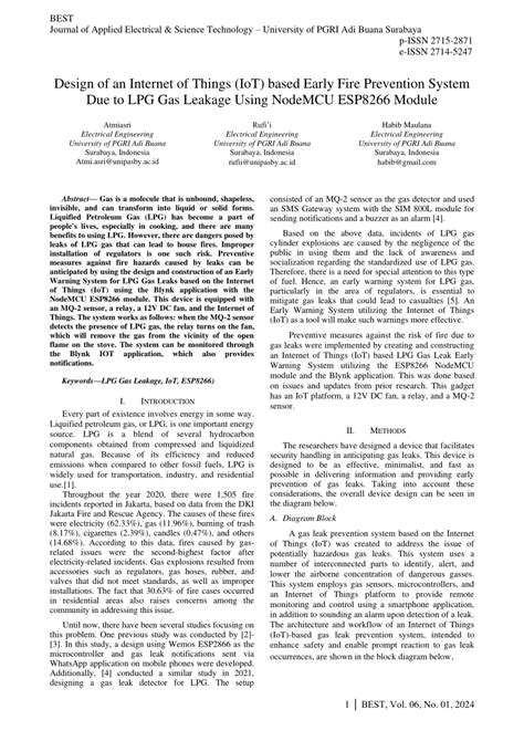 Pdf Design Of An Internet Of Things Iot Based Early Fire Prevention