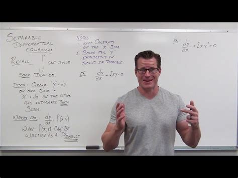 Free Video Separable Differential Equations From Professor Leonard Class Central