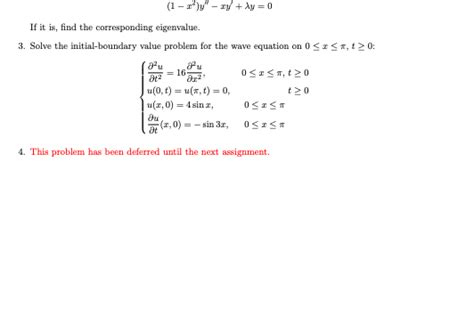solved 3 solve the initial boundary value problem for the